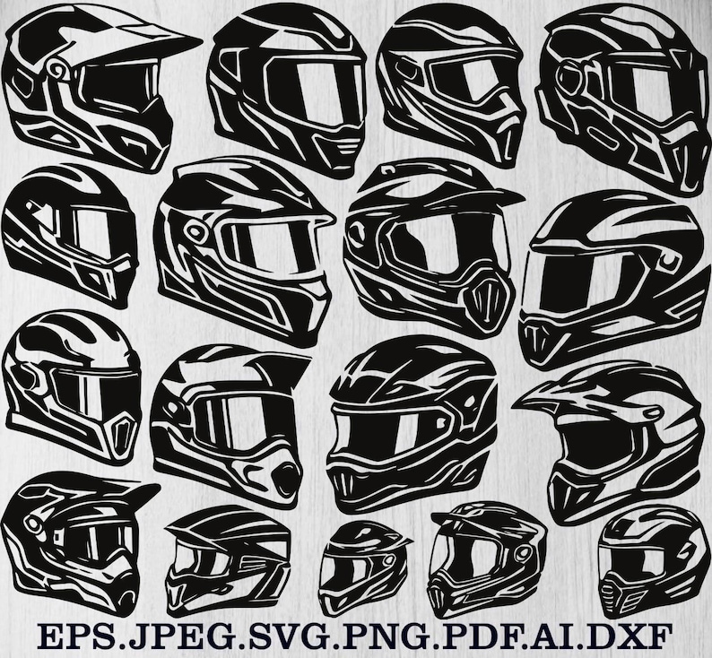 Bike Helmet Svg Bundle, Bike Helmet Png Bundle, Motorcycle Helmet Svg ...