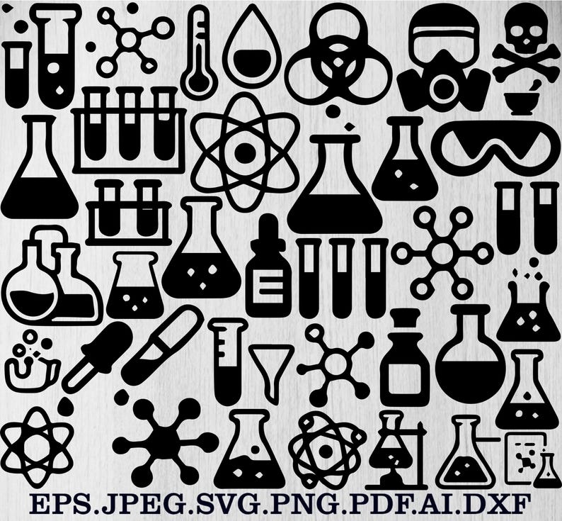 Chemistry Svg Bundle, Chemistry Png Bundle, Chemistry Silhouette ...