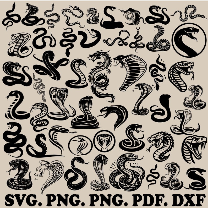 Snake Svg Bundle, Clipart Snake, Unique Snake Svg Bundle, Snake ...