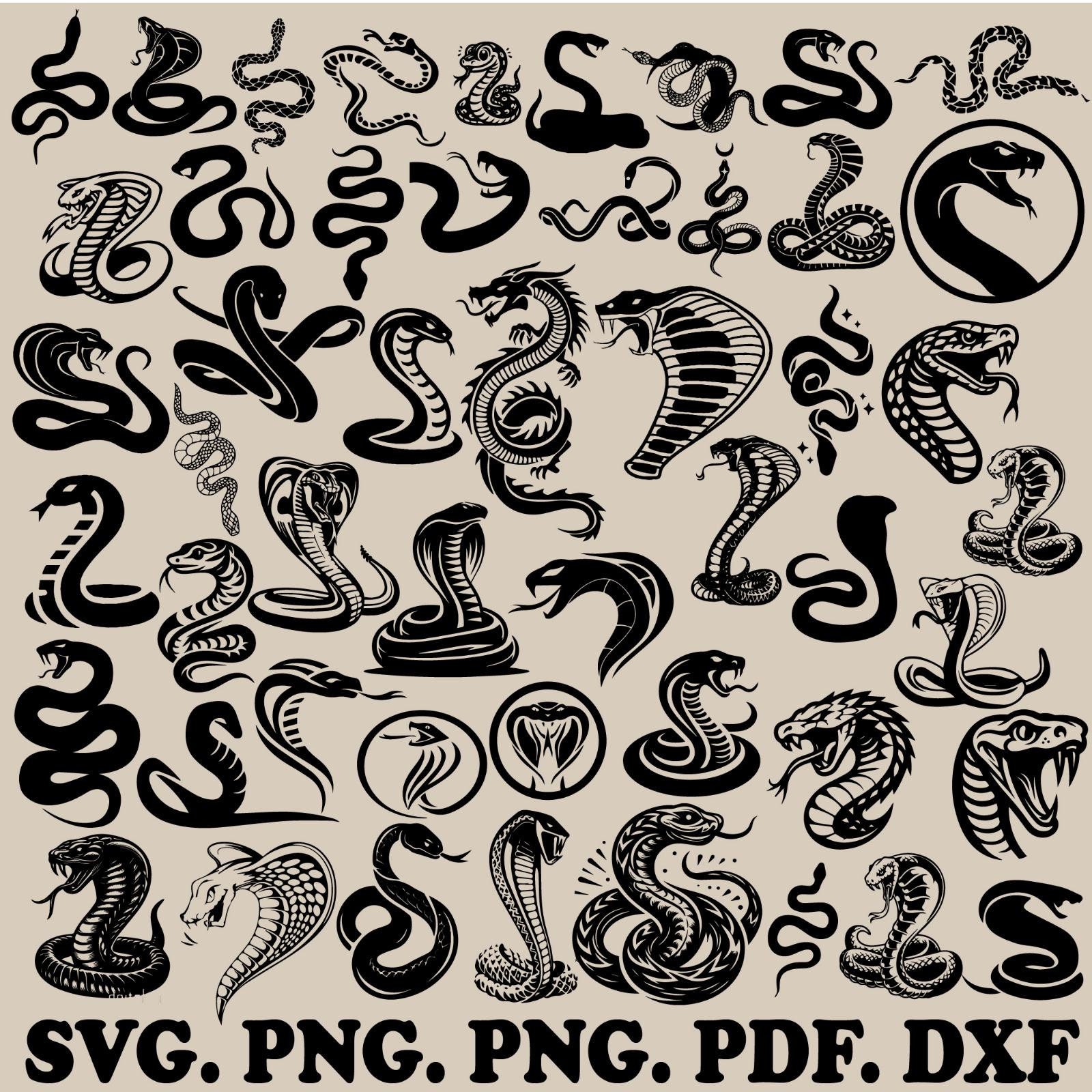 Snake Svg Bundle, Clipart Snake, Unique Snake Svg Bundle, Snake ...