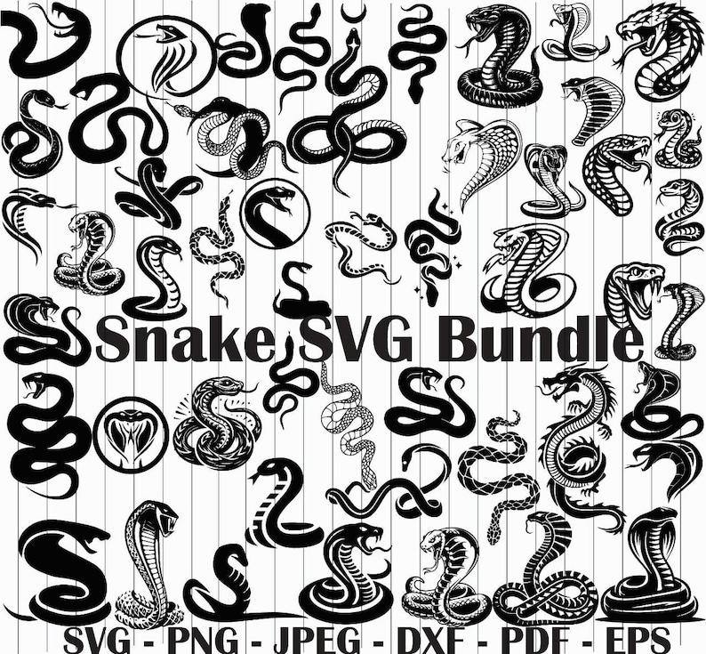 Snake Svg Bundle, Snake Clipart, Snake Png Bundle, Snake Silhouette ...