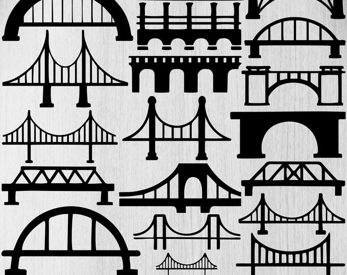 Long Bridges Svg Bundles, Bridges Svg Design, Bridges Clipart, Bridges ...
