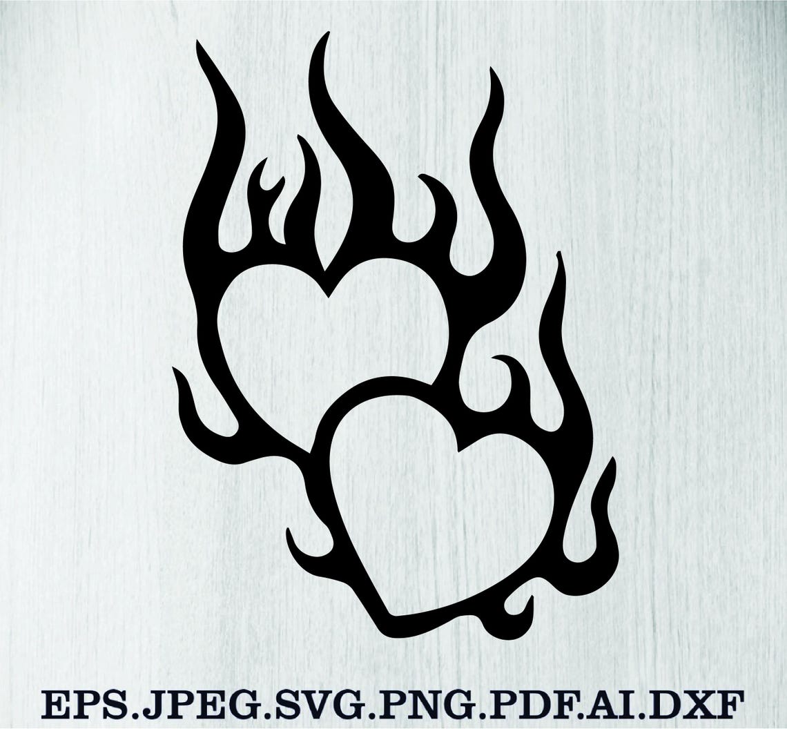Flame Hearts Svg Bundle, Heart Svg Bundle, Fire Hearts Svg Bundle ...