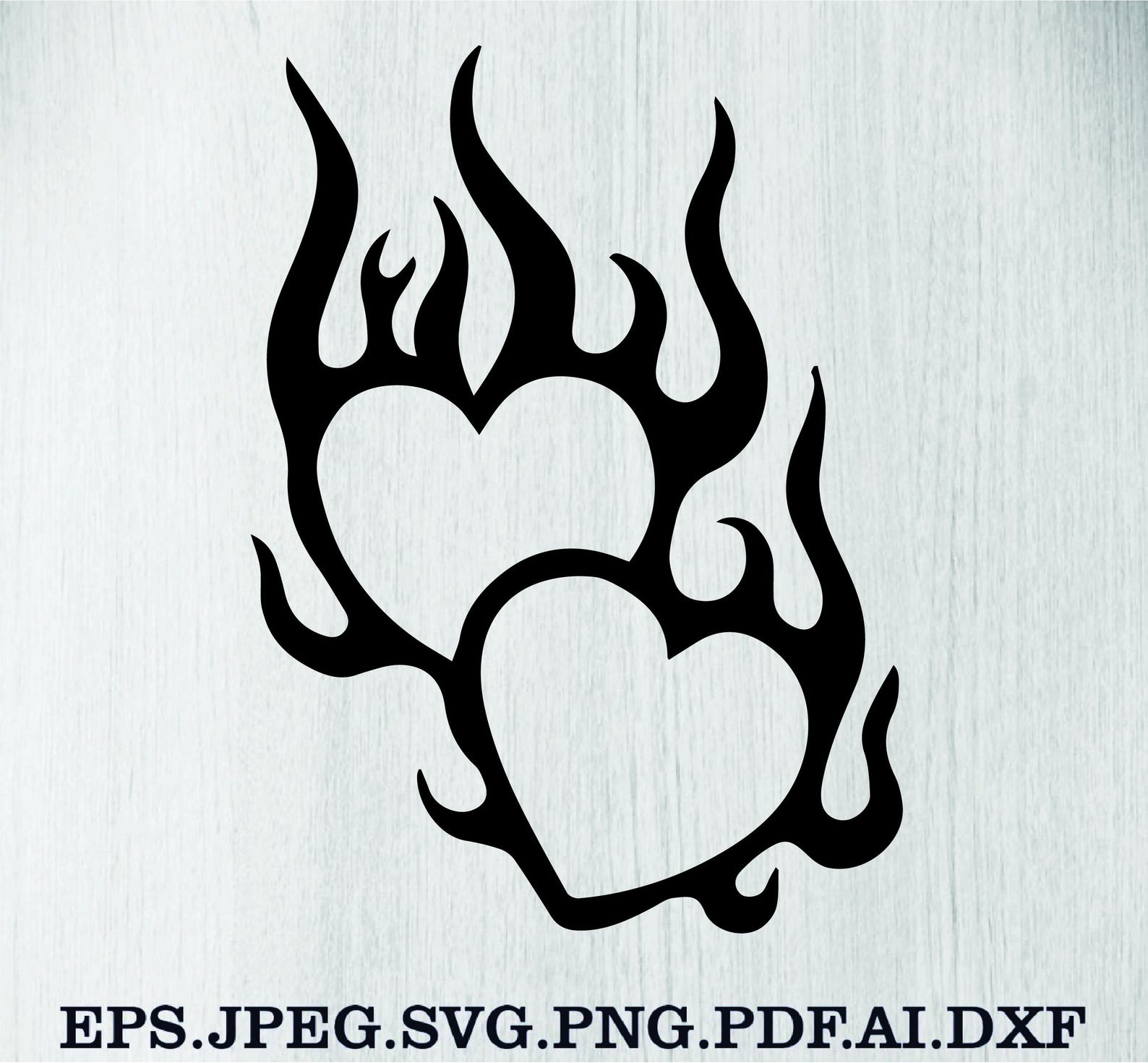 Flame Hearts Svg Bundle, Heart Svg Bundle, Fire Hearts Svg Bundle ...