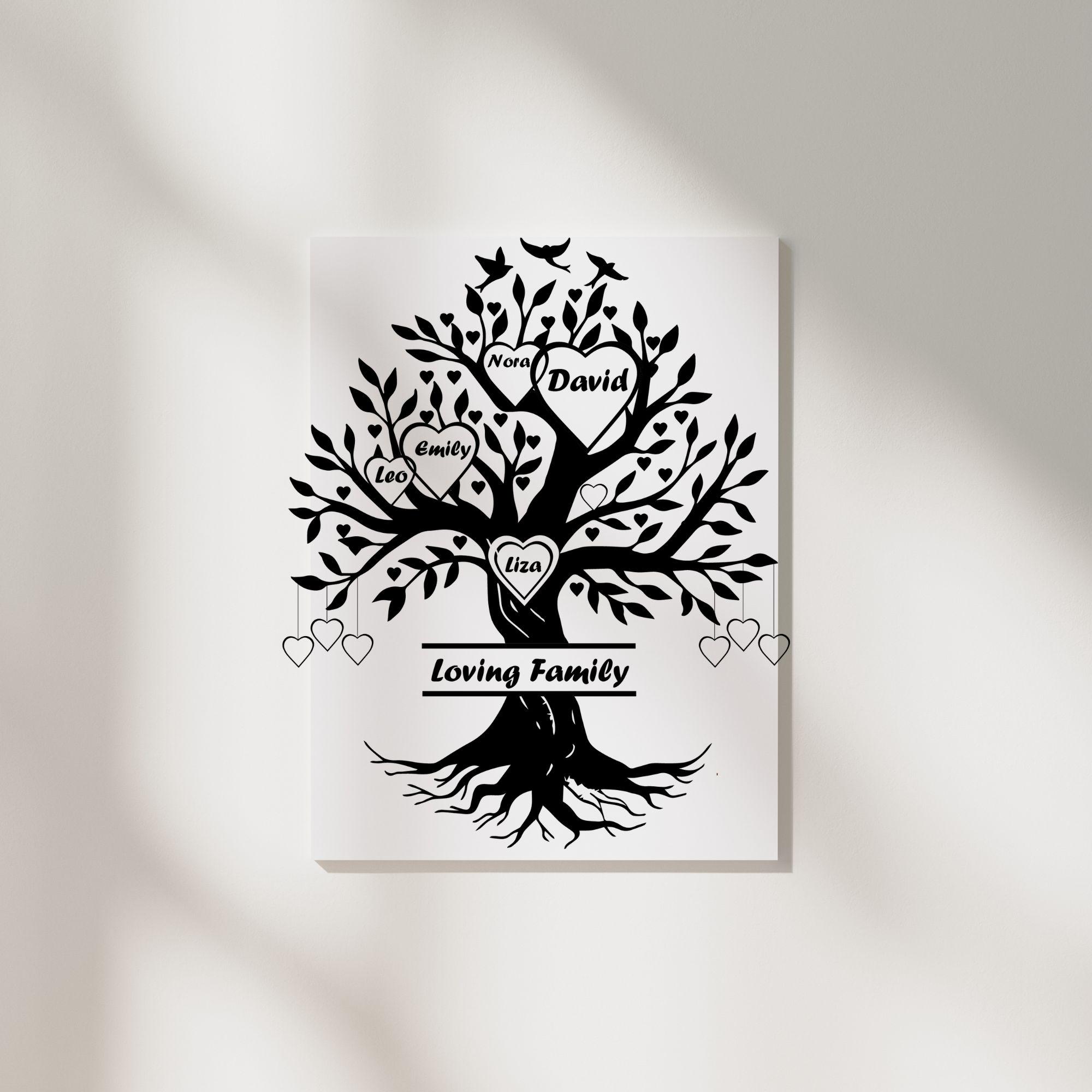 Family Tree Svg Bundle 2-16 Members, Tree of Life Svg, Family Svg ...