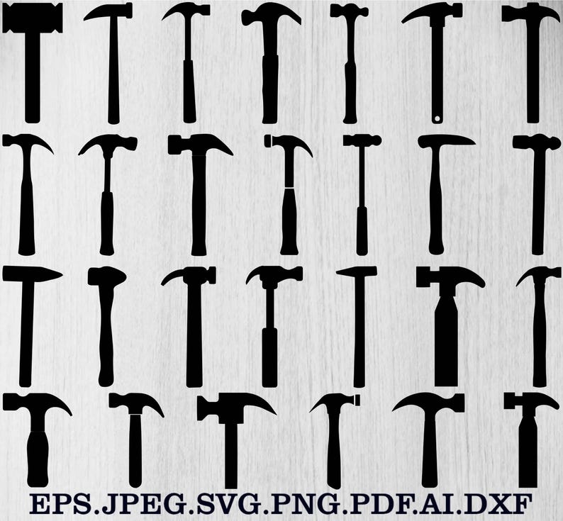 Hammer Svg Bundle, Hammer Png Bundle, Hammer Clipart, Hammer Cut Files ...