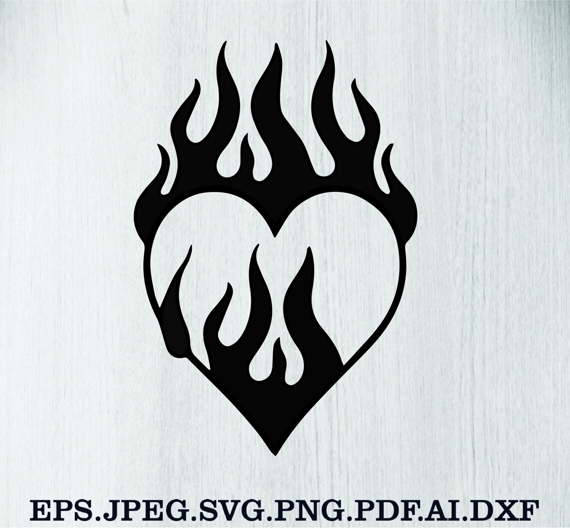 Flame Hearts Svg Bundle, Heart Svg Bundle, Fire Hearts Svg Bundle ...