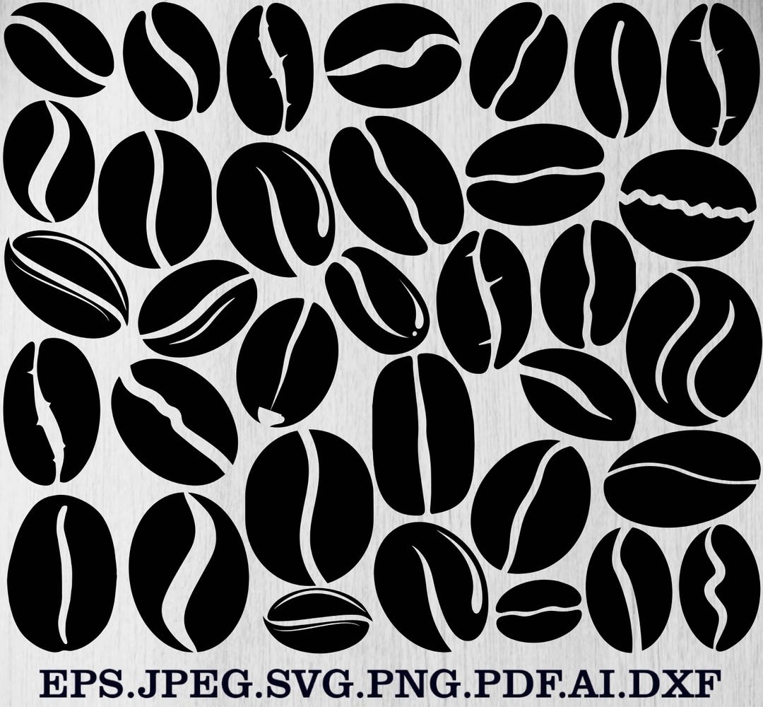 Coffee Bean Svg Bundle, Coffee Bean Clipart, Coffee Bean Cut Files for ...