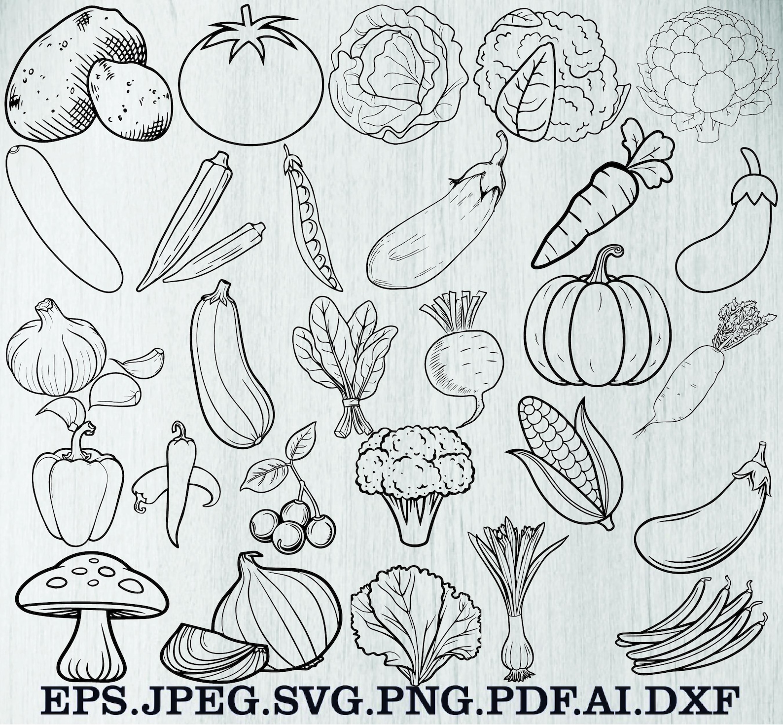 Vegetables Svg Bundle, Vegetables Clipart, Vegetables Png Bundle ...