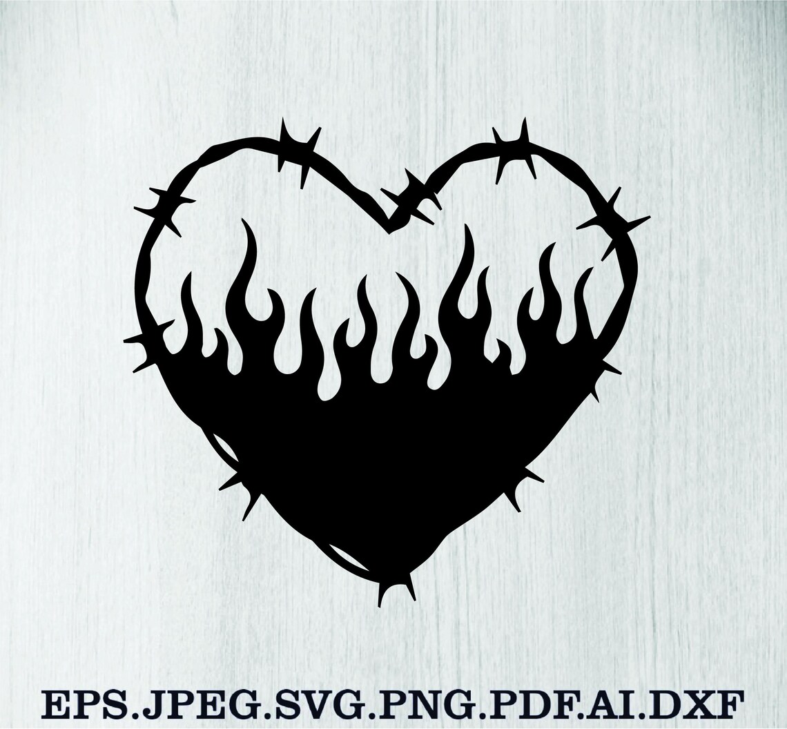 Flame Hearts Svg Bundle, Heart Svg Bundle, Fire Hearts Svg Bundle ...