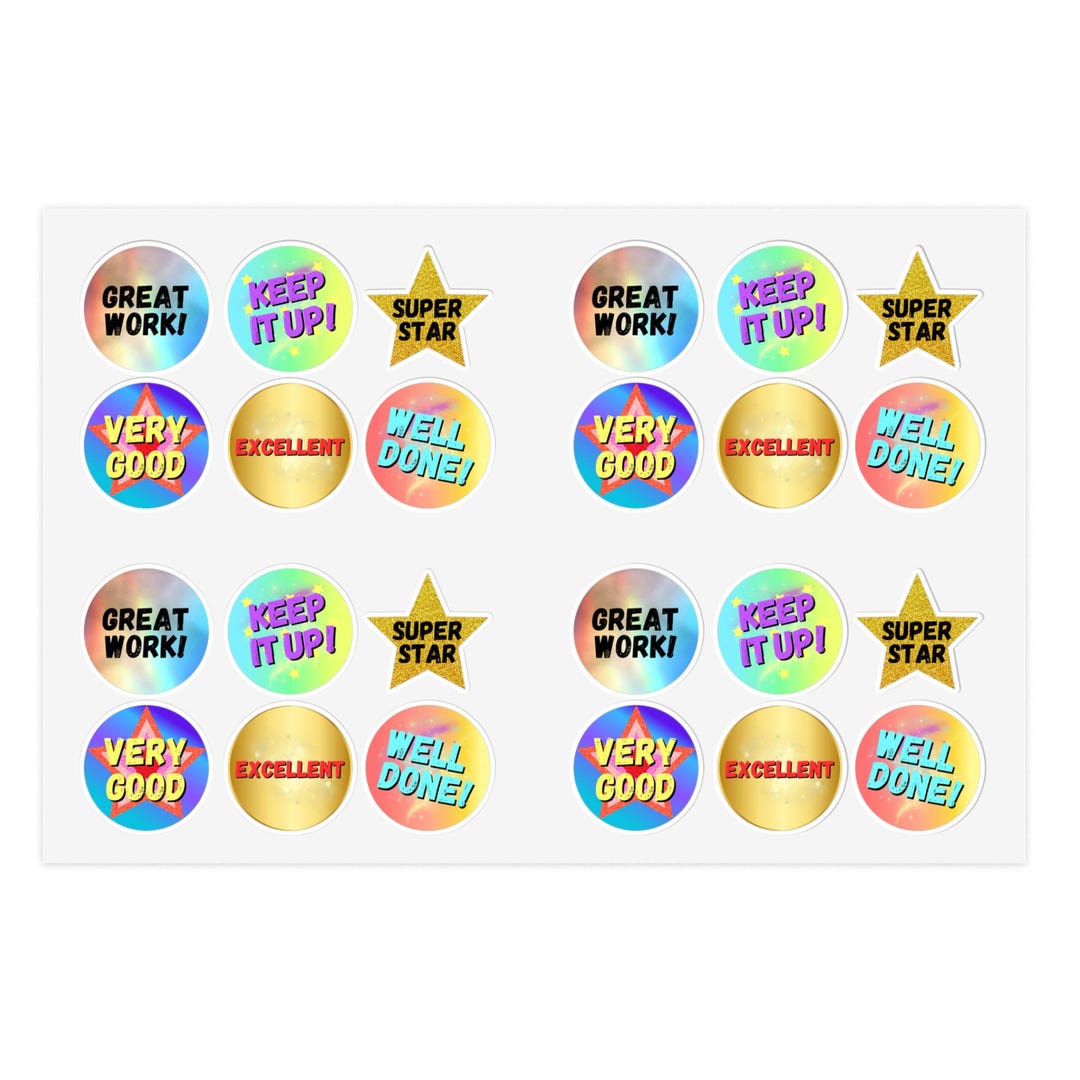 Good Work Sticker Sheet for Teachers - Etsy