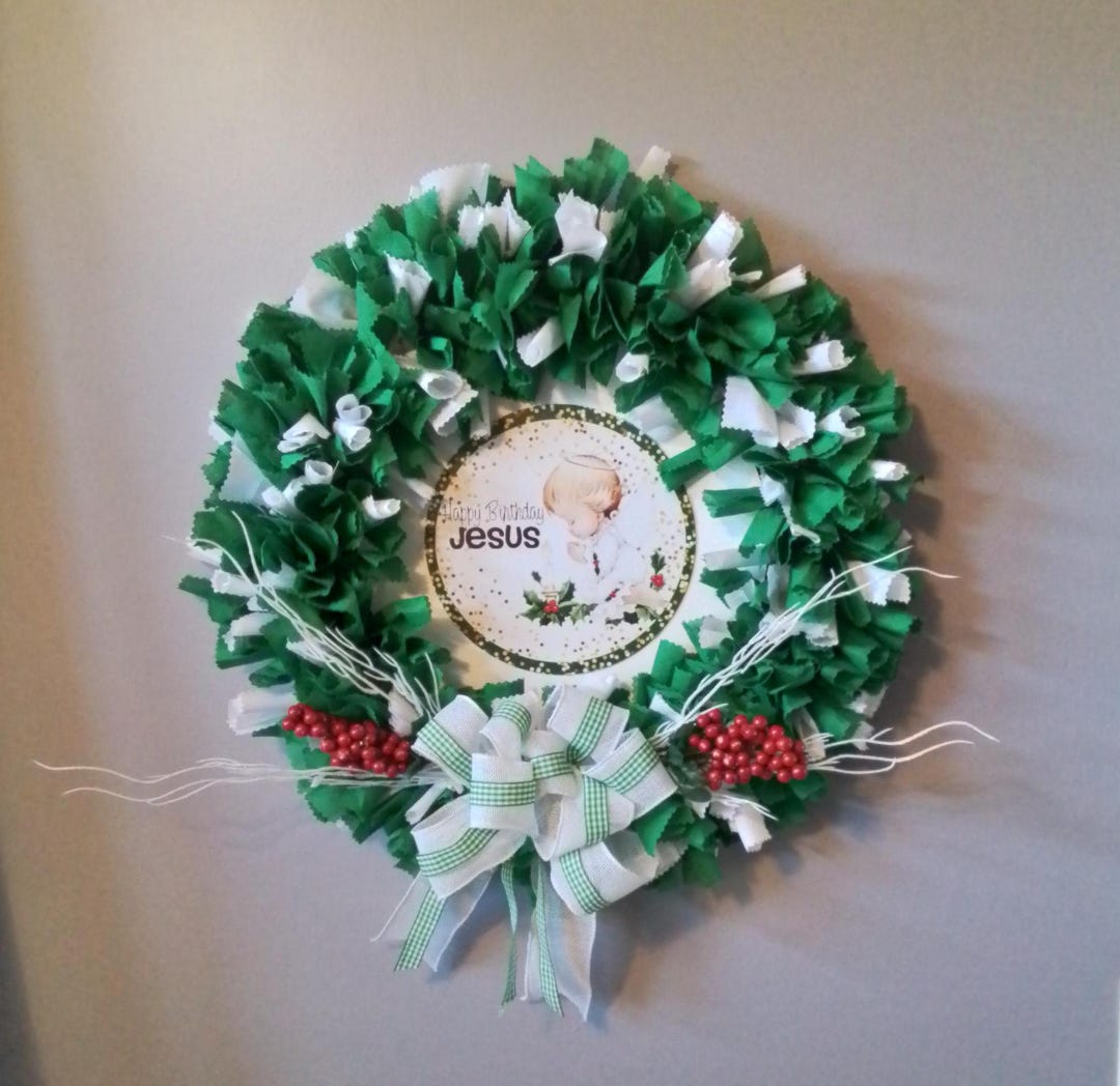 Christmas Wreaths, Jesus Birthday, Holiday Decor, Door Hanger, Wall ...