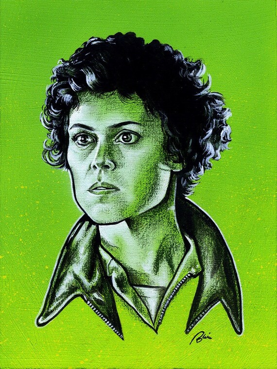 SALE Ellen Ripley aliens Painting | Etsy