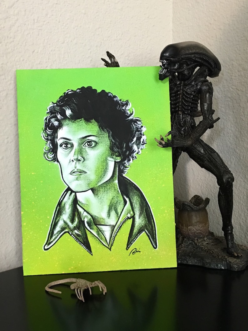 SALE Ellen Ripley aliens Painting | Etsy