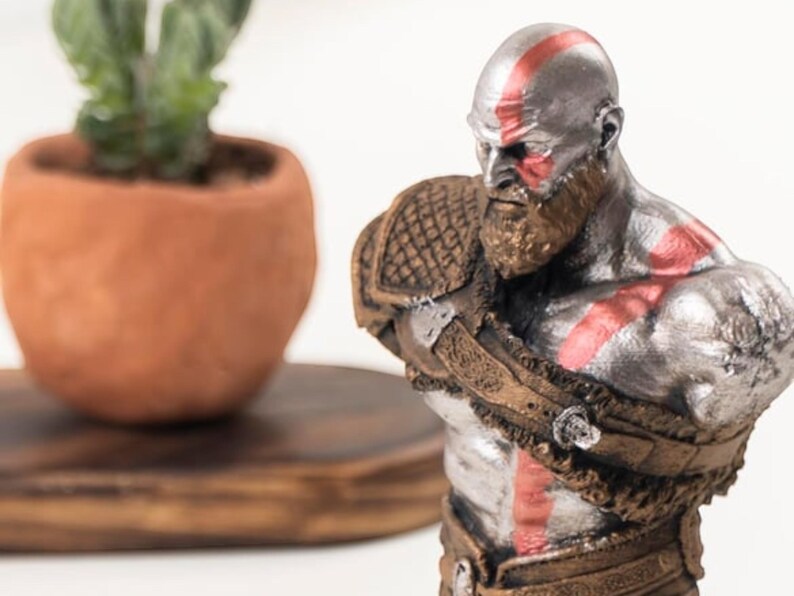 Decorative Kratos Bust Symbol of Strength and Power, Mythological Half ...