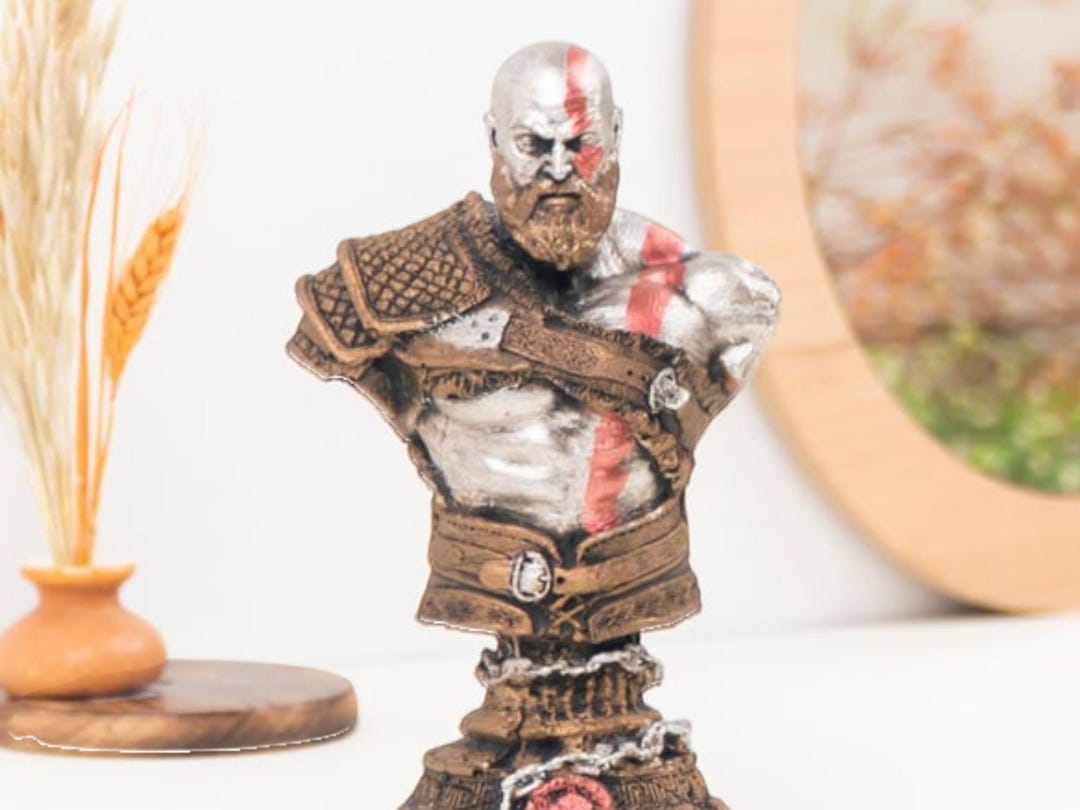 Decorative Kratos Bust Symbol of Strength and Power, Mythological Half ...