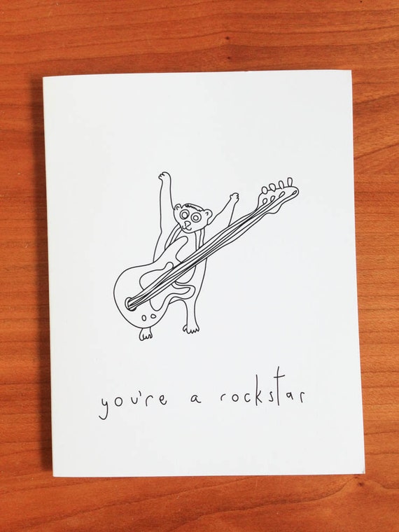 You're A Rockstar Printable Greeting Card Digital | Etsy