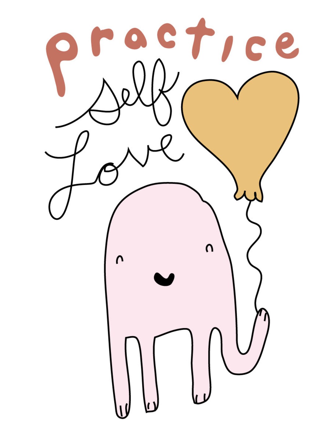 Self Love Poster Print Mindfulness Art Love Yourself Inspiration Print ...