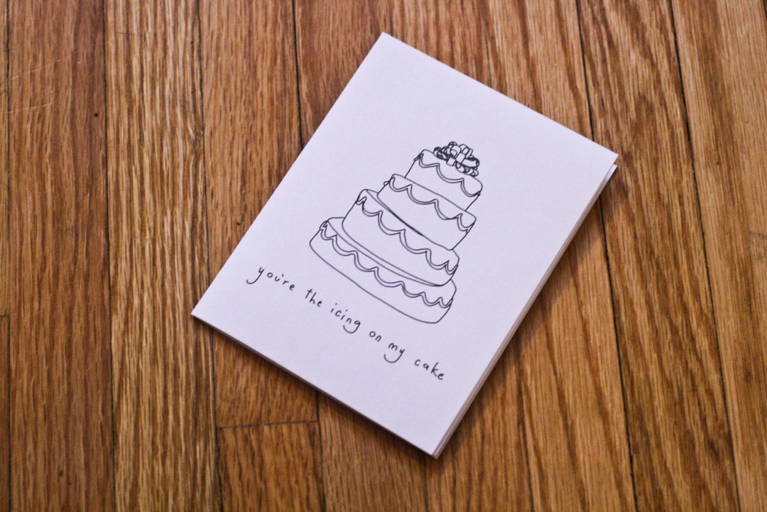 Printable Greeting Card - You're the Icing on My Cake - Etsy