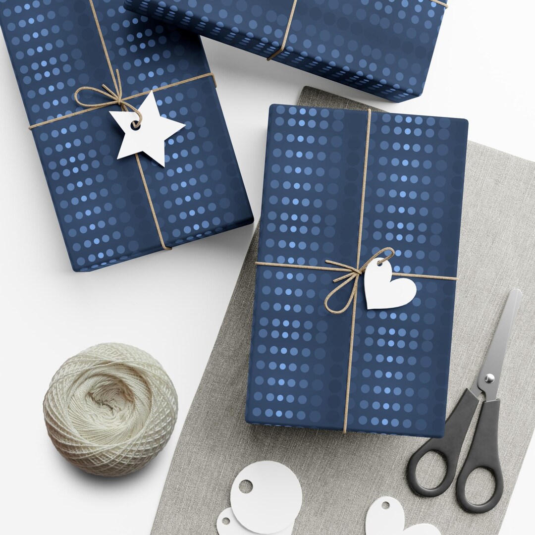Navy Blue Minimalist Wrapping Paper Sleek and Elegant Gift Wrap for Any ...