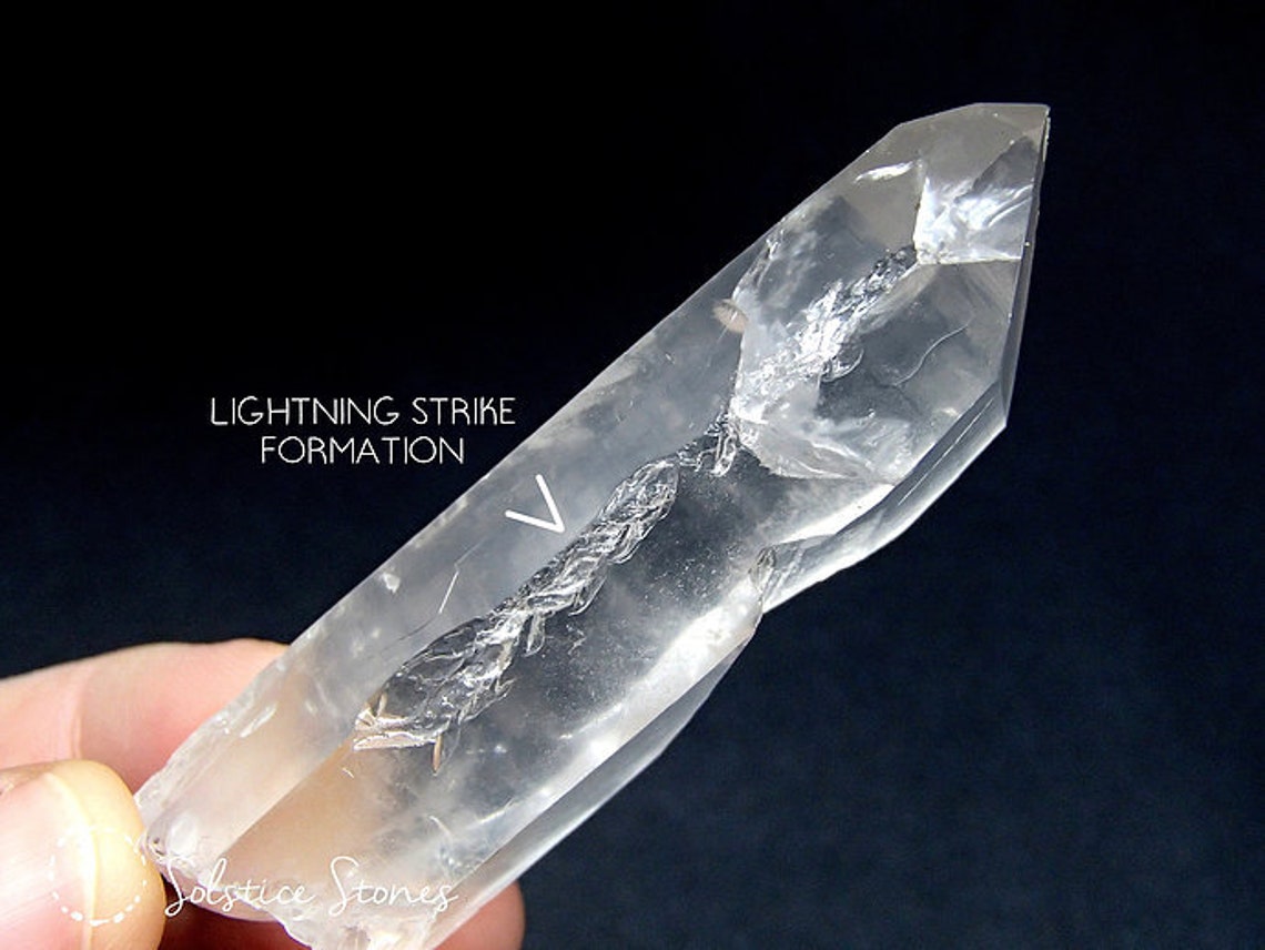 Rare LIGHTNING STRIKE Quartz Crystal Point | Etsy