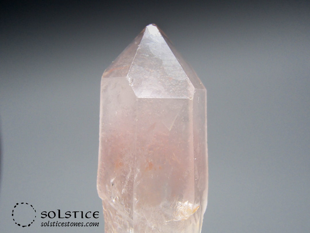 Rose Pink LITHIUM QUARTZ Crystal Point, Raw Natural Stone, Mineral ...