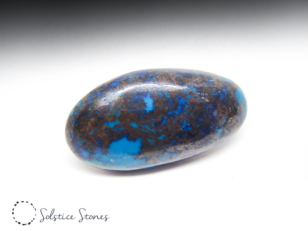Blue SHATTUCKITE in Matrix Tumbled Stone, Small Crystal, Polished ...
