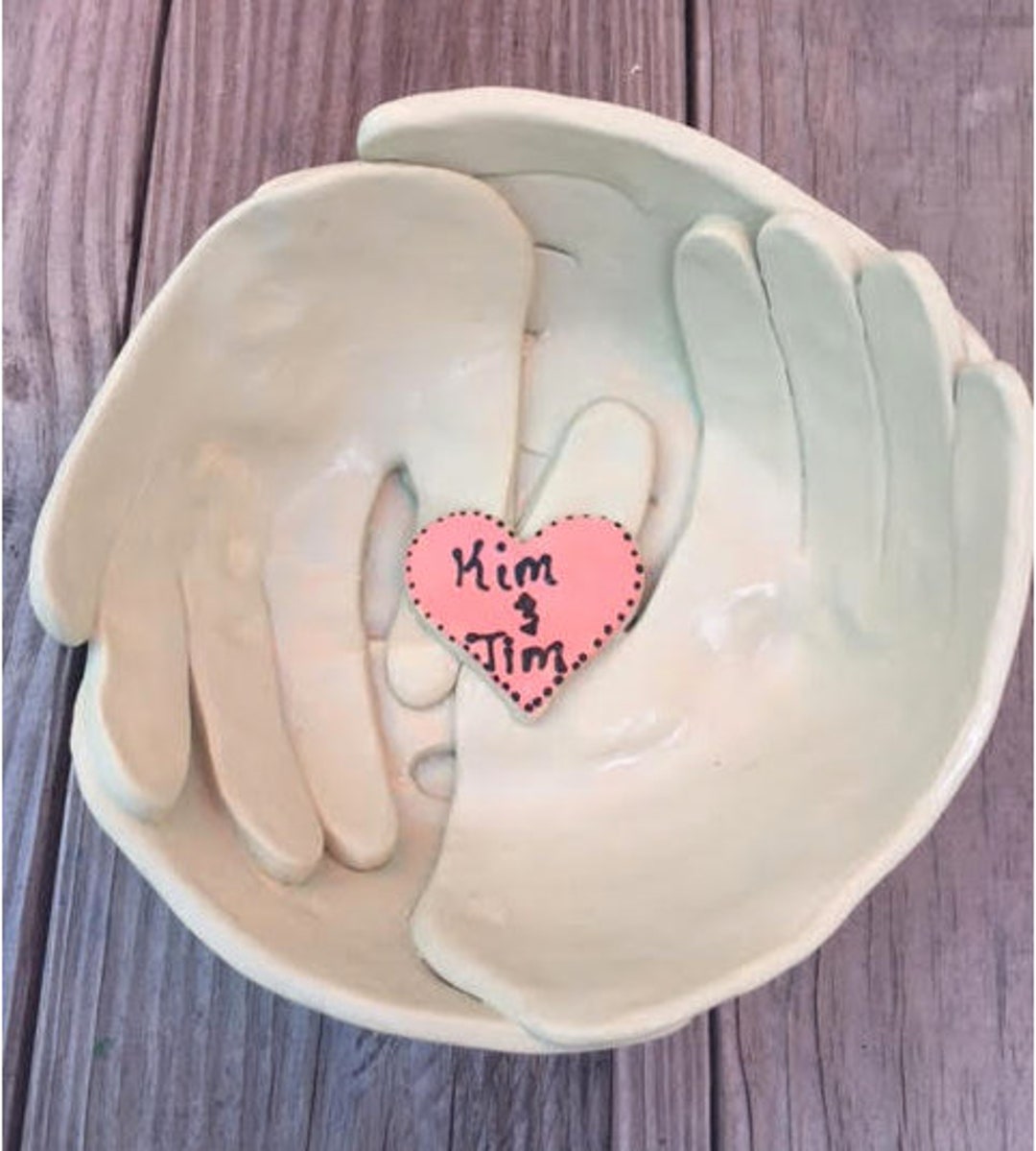 Wedding Gift, Custom Hand Print Bowl, Clay, Ceramic, Family Heirloom ...
