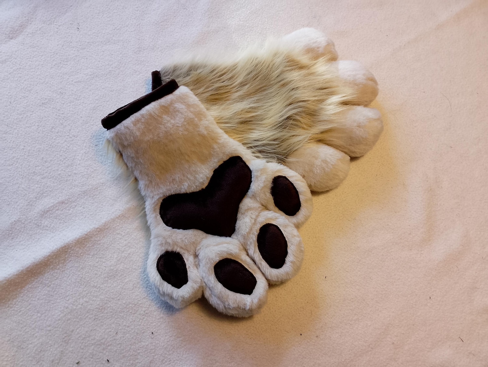 Beige and Brown Four Finger Puffy Paws - Etsy