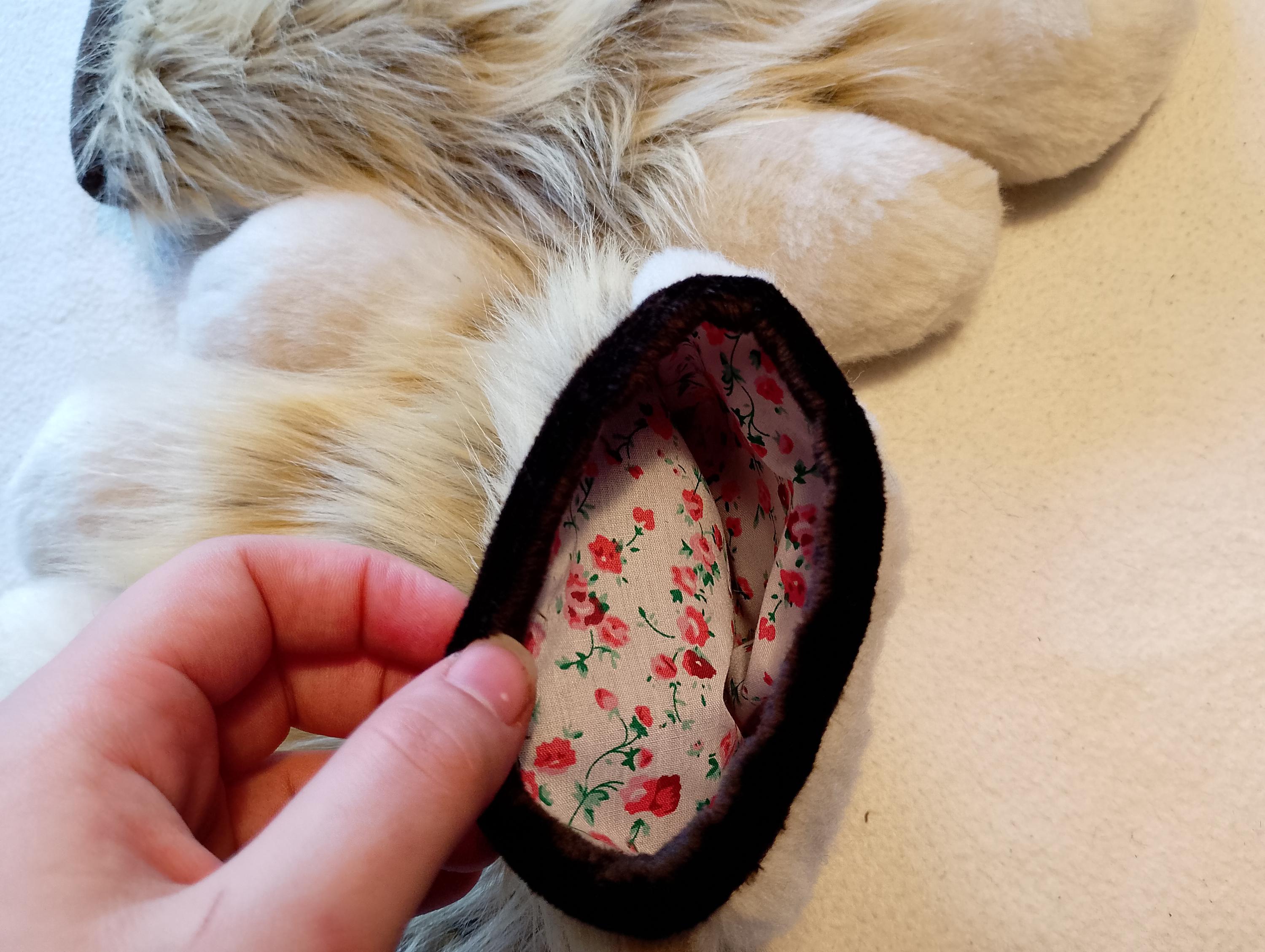 Beige and Brown Four Finger Puffy Paws - Etsy