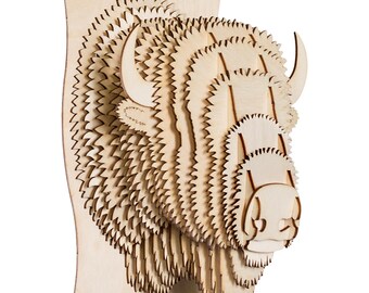 Cardboard Safari Billy Cardboard Bison Head - Etsy