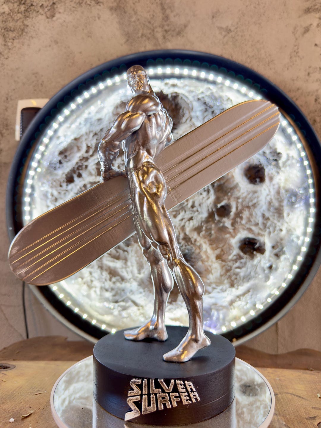 Silver Surfer Collectible Figure – 32cm Handmade Resin & PLA - Etsy