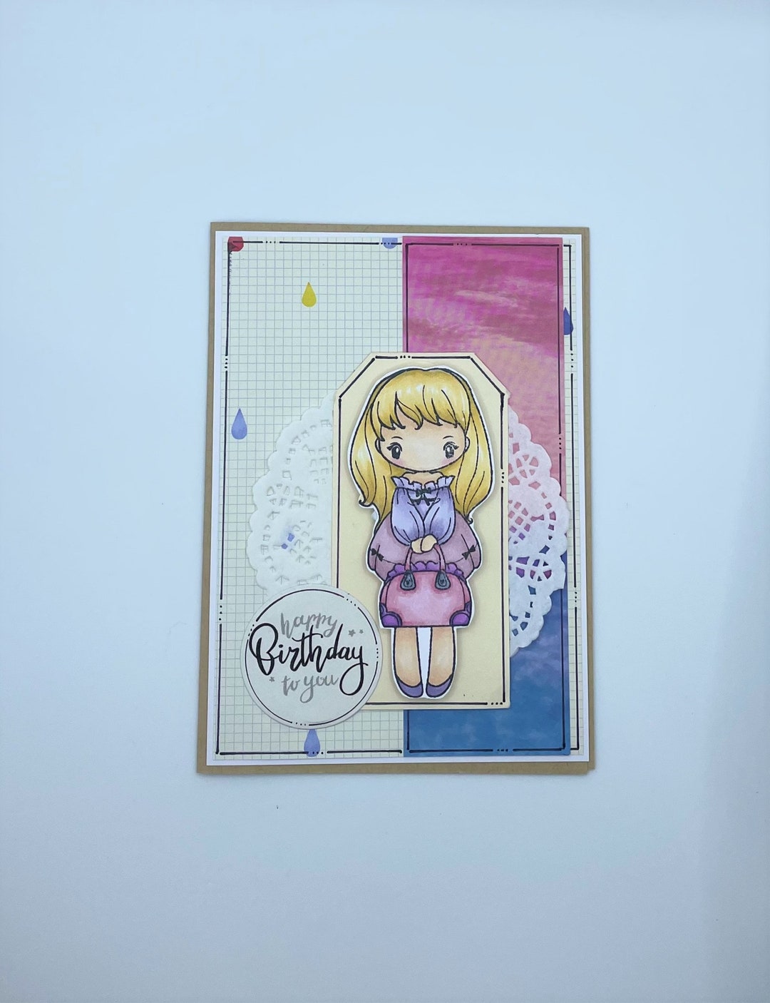 Birthday Card - Tween Girl - Handbag Lover Card - Happy Birthday ...