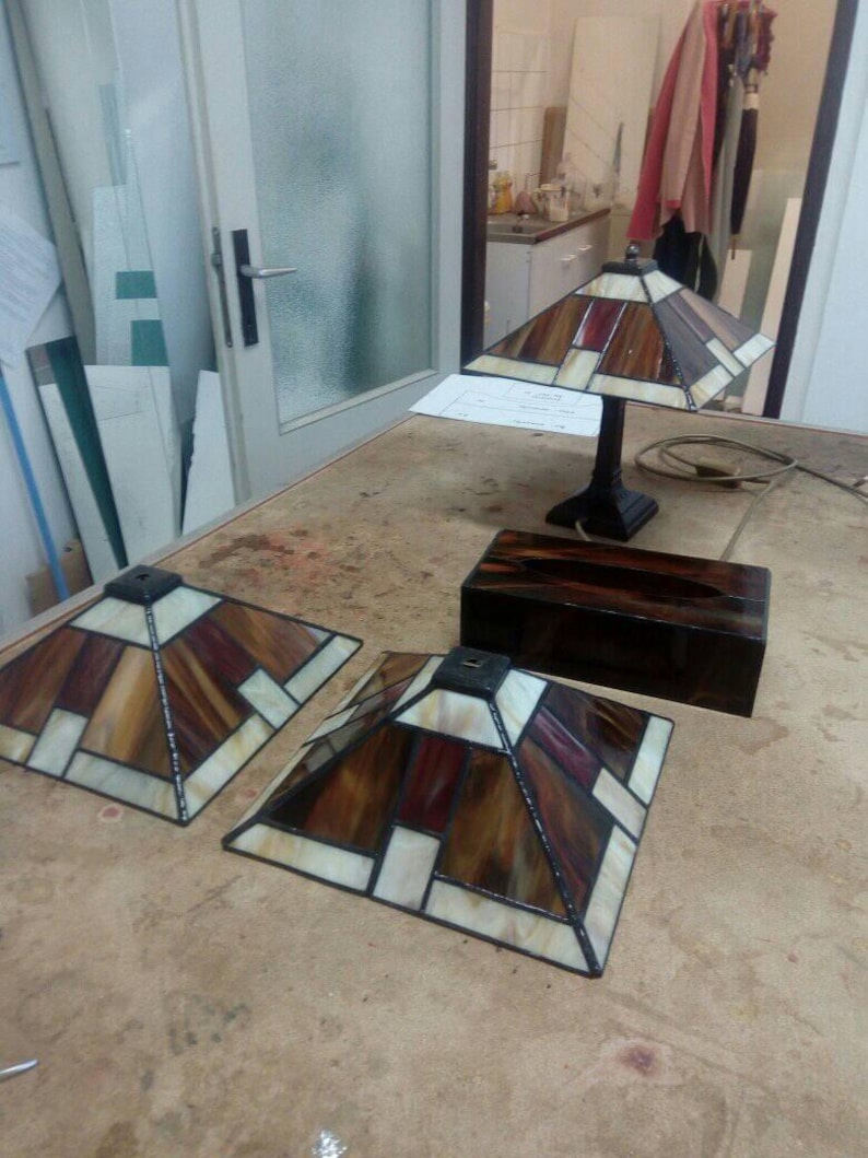 PDF Pattern for Four-sided Stained Glass Lamp "artdeco" – Tiffany ...