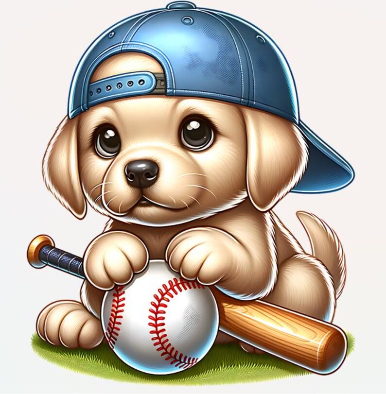 Baseball Puppy PNG Digital Download Graphic Puppy Sublimation Graphic ...