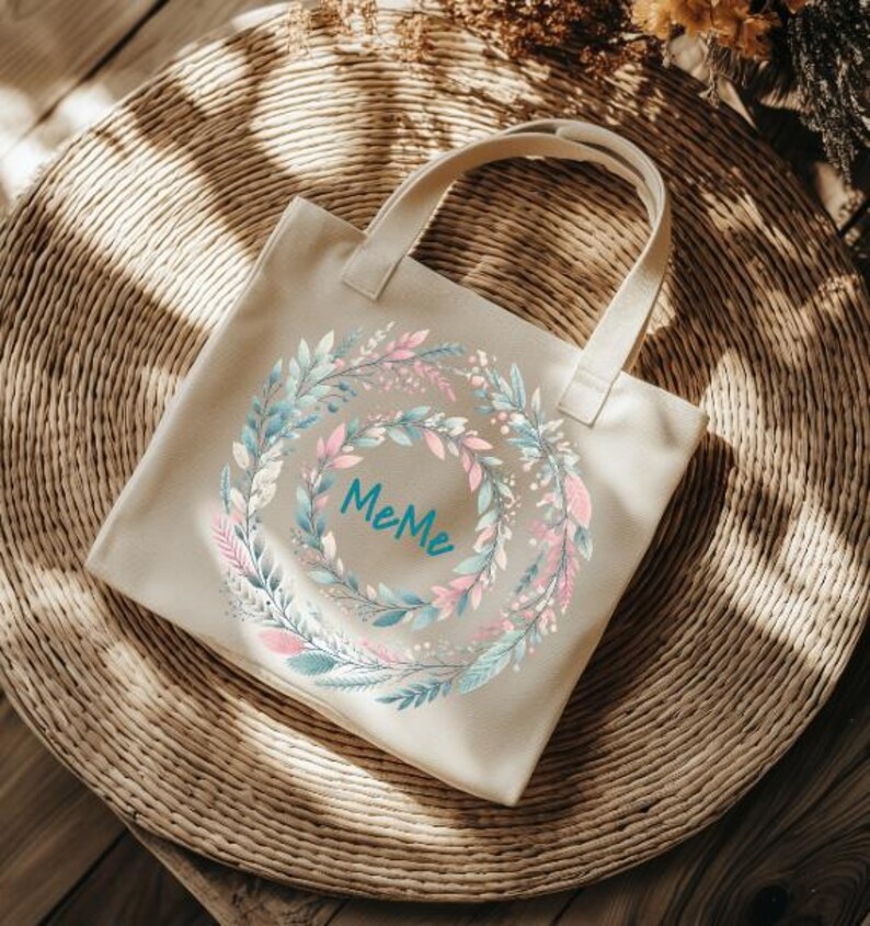 Meme Boho Flower Wreath PNG Digital Download Graphic - Etsy