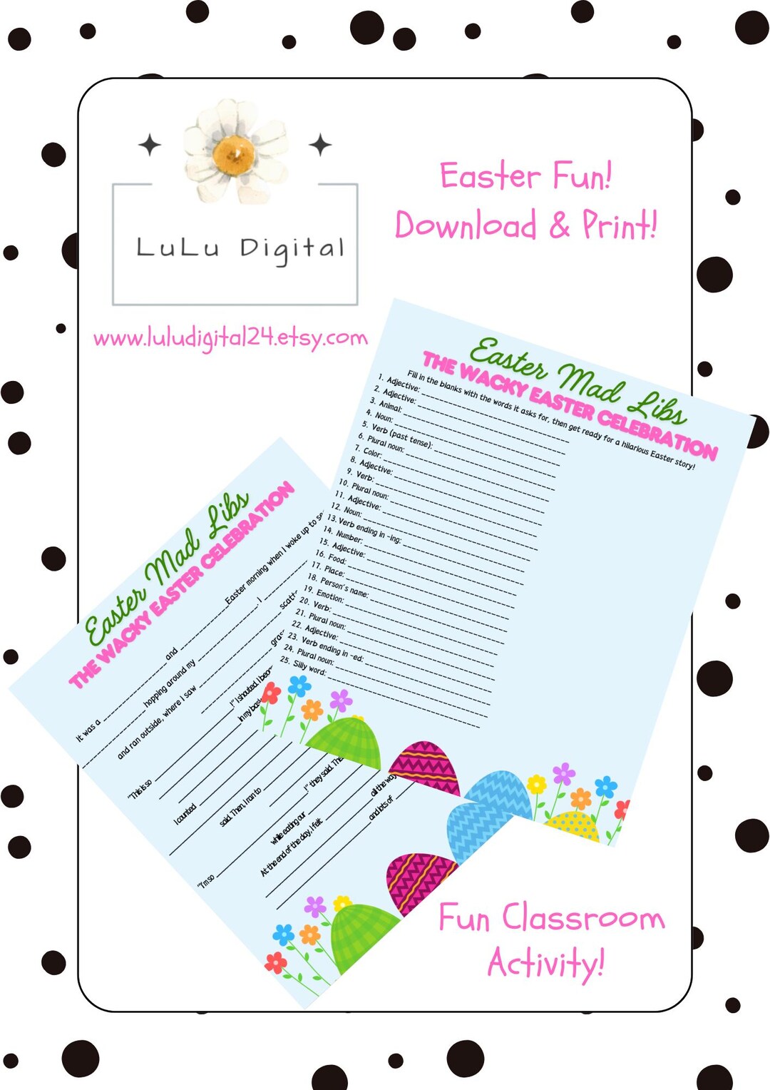 Fun Easter Mad Libs for Classroom Teaching Activity Fun English Class ...