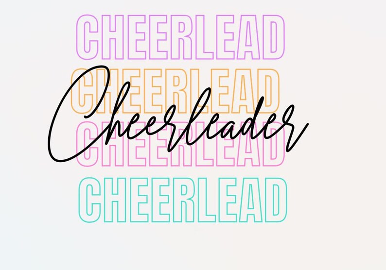 Cheerleader PNG Digital Download Graphic Sports Sublimation Graphic ...