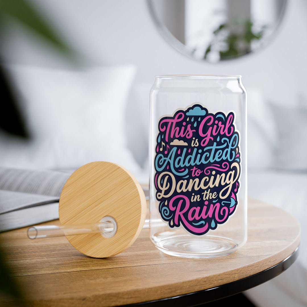 Iced Coffee Glass With Strawthis Girl is Addicted to Dancing in the ...