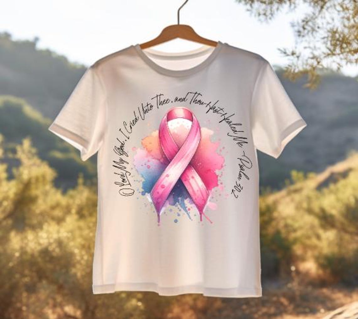 Breast Cancer Awareness Ribbon PNG Digital Download Graphic O Lord My ...