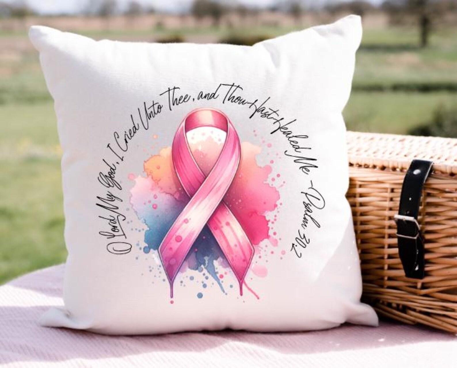 Breast Cancer Awareness Ribbon PNG Digital Download Graphic O Lord My ...