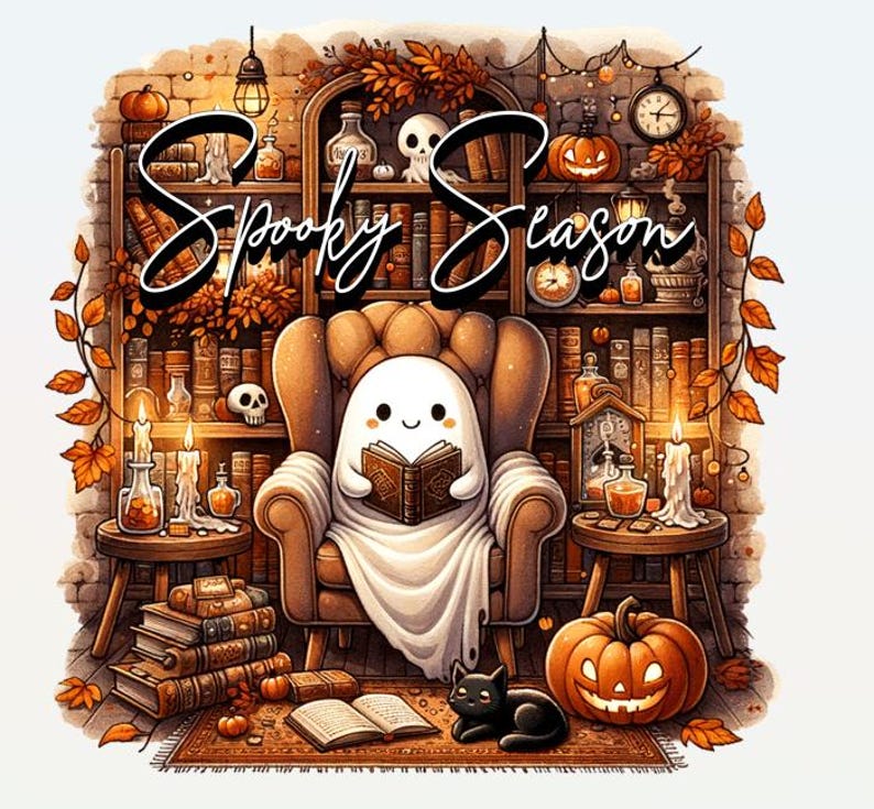 Spooky Season Ghost PNG Graphic Halloween Sublimation Graphic Cute ...