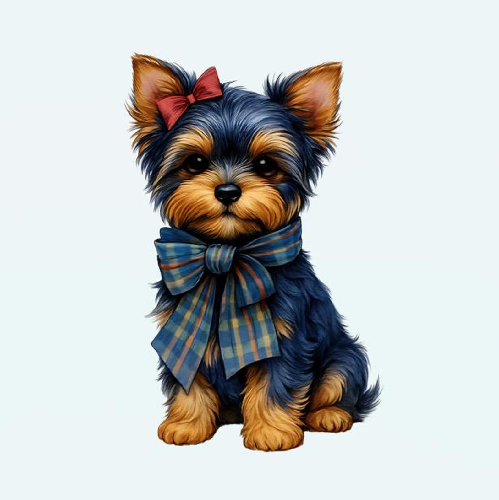 Fall Yorkie Puppy PNG Graphic | Autumn Yorkie Clip Art | Instant ...