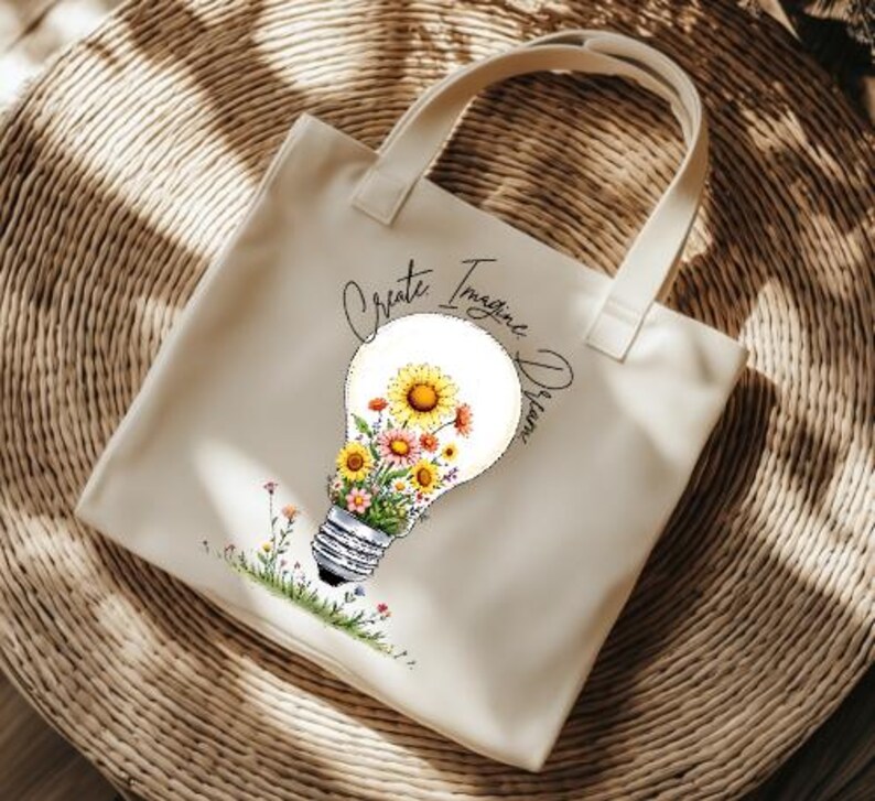 Create Imagine Dream Light Bulb PNG Digital Download Graphic Pretty ...