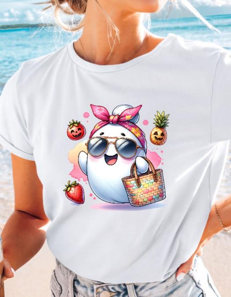 Summerween Ghost PNG Digital Download Graphic Summerween Sublimation ...