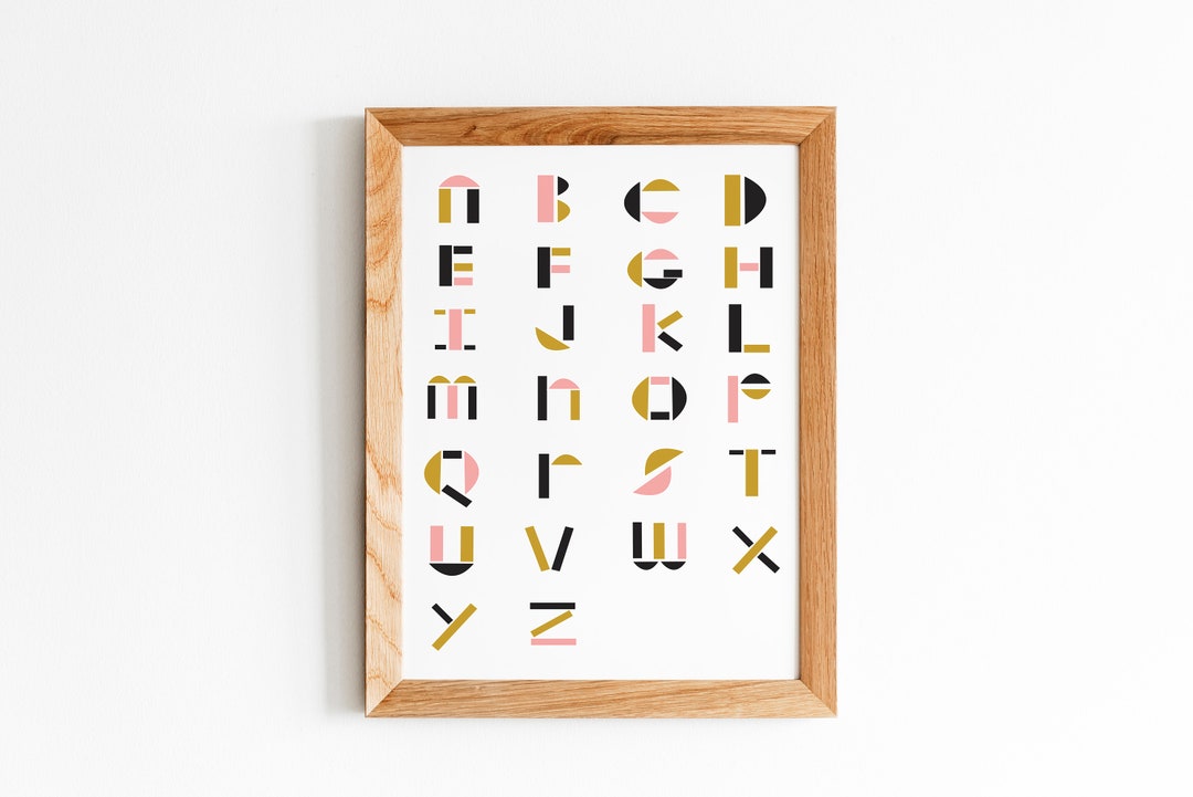 Modern Alphabet Poster - Etsy