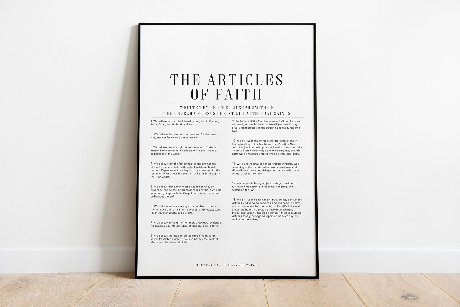 LDS Famed Posters; Articles of Faith, the Living Christ, the ...