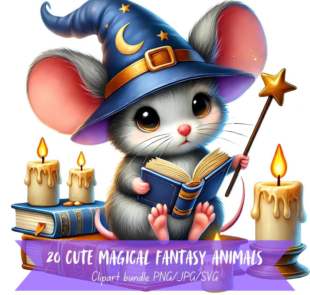 Cute Fantasy Animal Clipart Bundle Magical Animal Graphics Fantasy PNG ...
