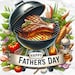Happy Fathers Day Grills Clipart Bundle, Barbecue Watercolor Graphics ...