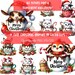 Cute Christmas Animals in Cocoa Cups Clipart Bundle, Watercolor Images ...